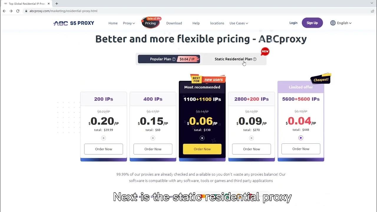 ABCproxy official website Static Residential IP and Rotating Residential IP very many different ...