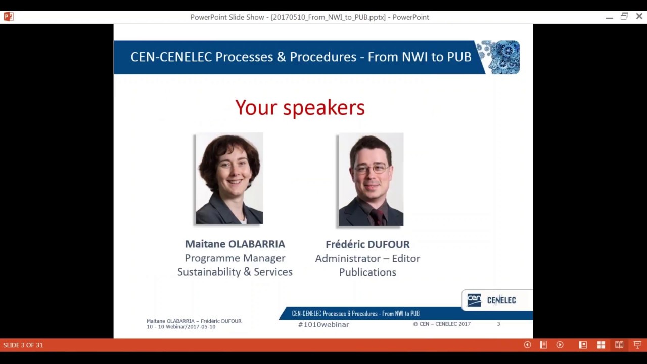 10-10 webinar: CEN-CENELEC Processes & Procedures - YouTube