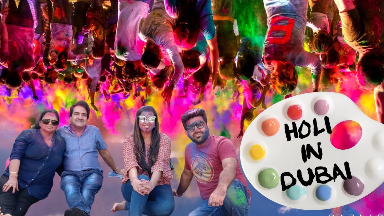 HOLI Party in Dubai | Most colourful Holi event with Simran ahuja ...