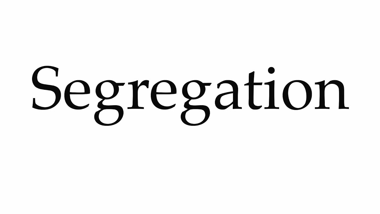 How to Pronounce Segregation - YouTube