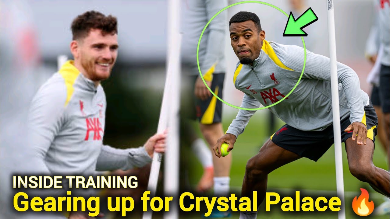 INSIDE TRAINING | Pre- Crystal Palace Training begins | Gravenberch ...