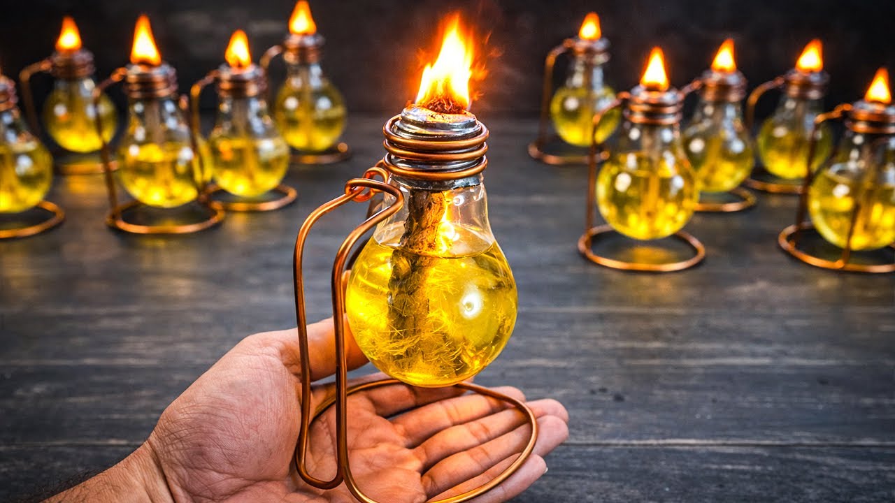 How to generate free light energy? great idea with old light bulbs ...