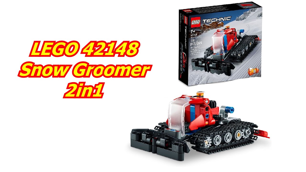 LEGO 42148 Snow Groomer to Snowmobile 2in1 Unbox Build Stop Motion ...