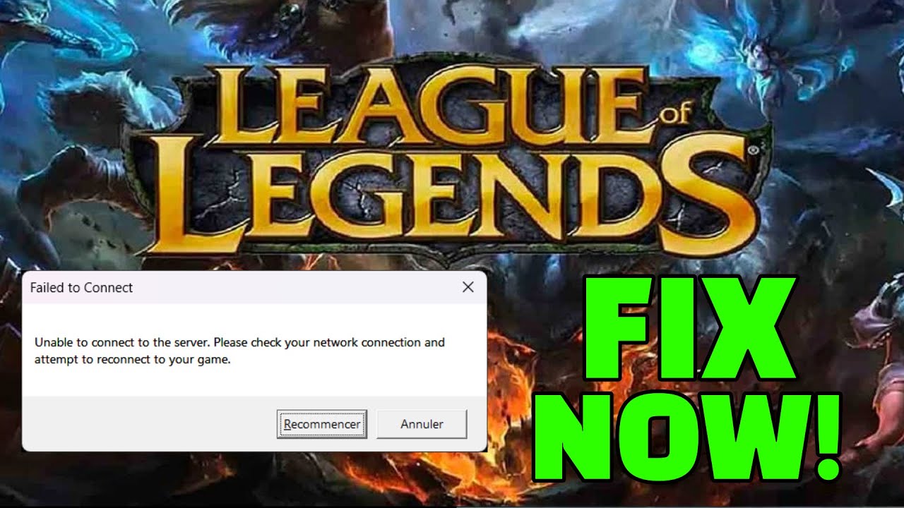 FIX Lol Unable To Connect To Server Please Check Your Network - YouTube