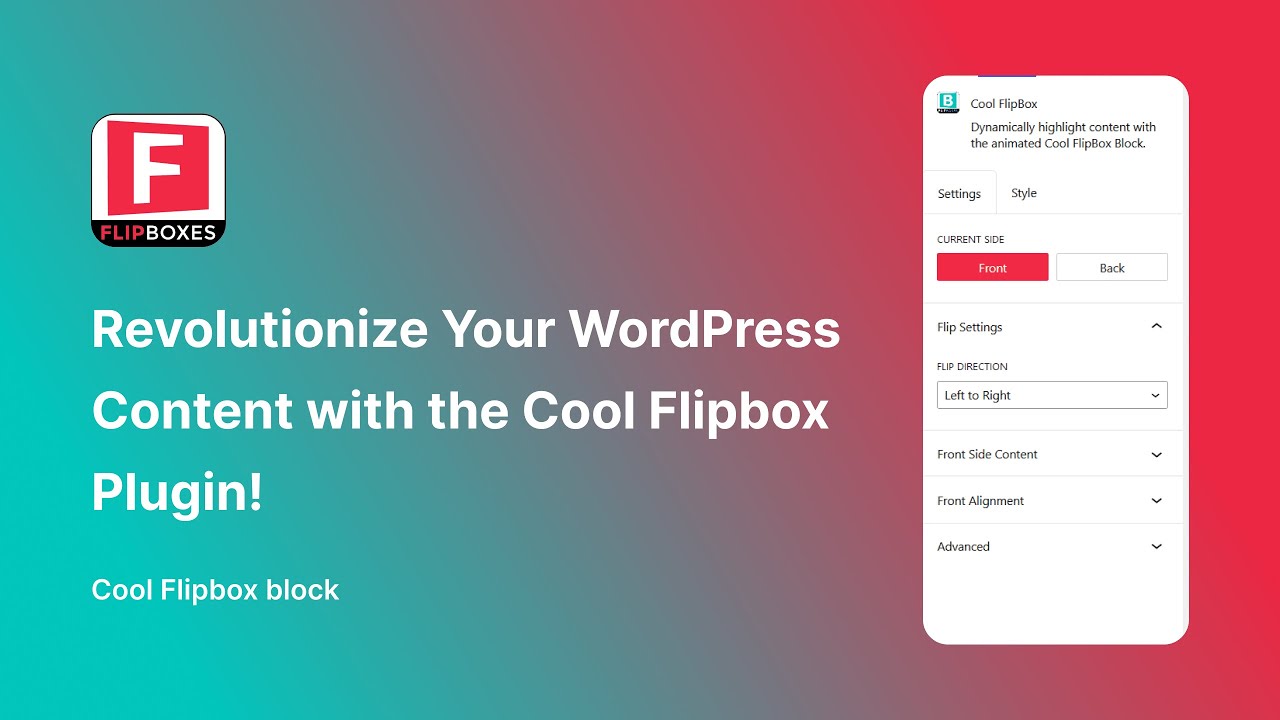 Cool Flipbox Gutenberg Usage Guide - YouTube