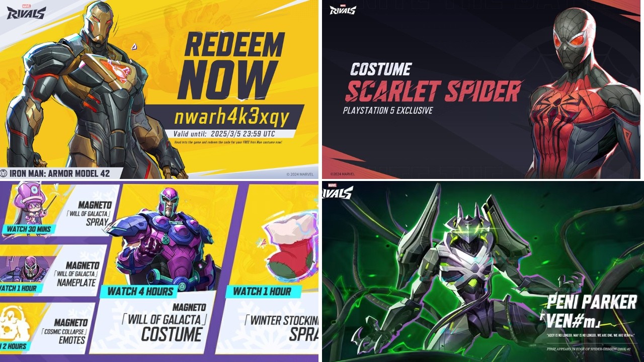How to Unlock 4 Marvel Rivals Skins FREE! Iron Man, Scarlet Spider ...