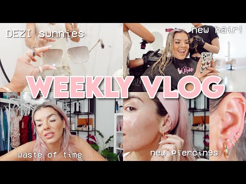 WEEKLY VLOG 🎬 NEW HAIR 🦄 & PIERCINGS👂🏼DEZI UNBOXING 👓 EVERYTHING GOT DELETED 😭 JAZ HAND