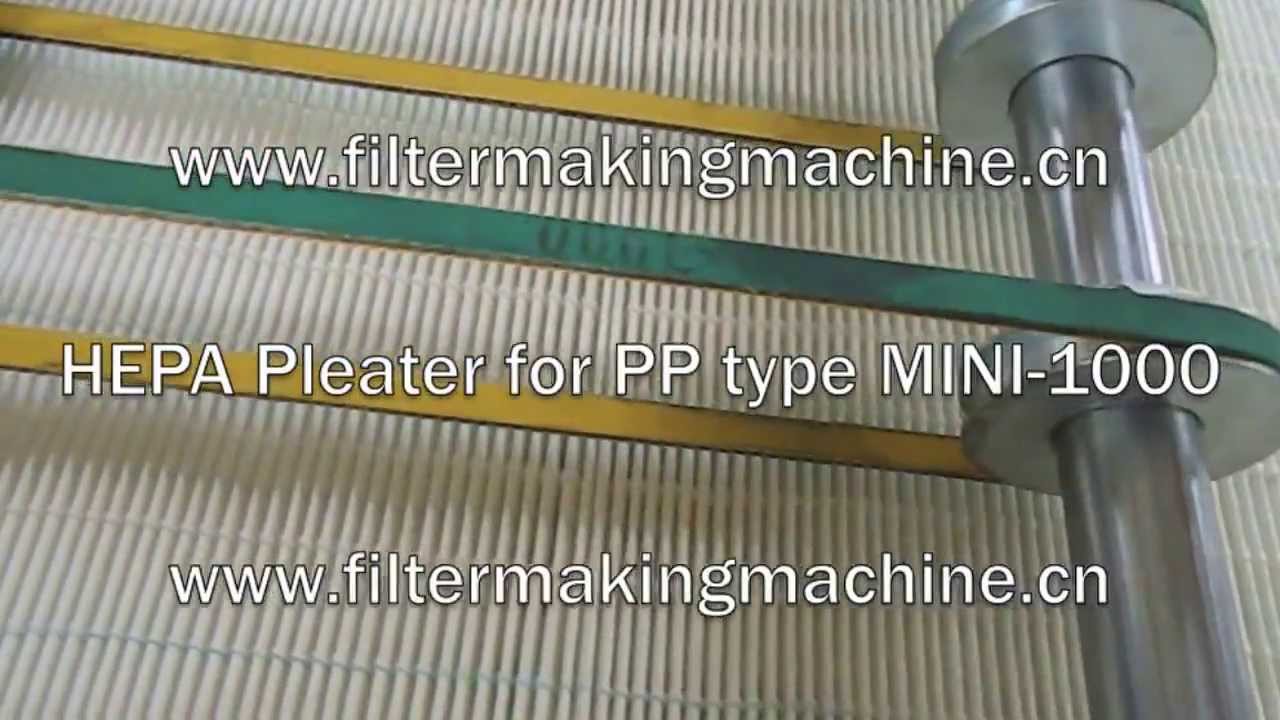 HEPA pleater machine www.filtermakingmachine.cn - YouTube