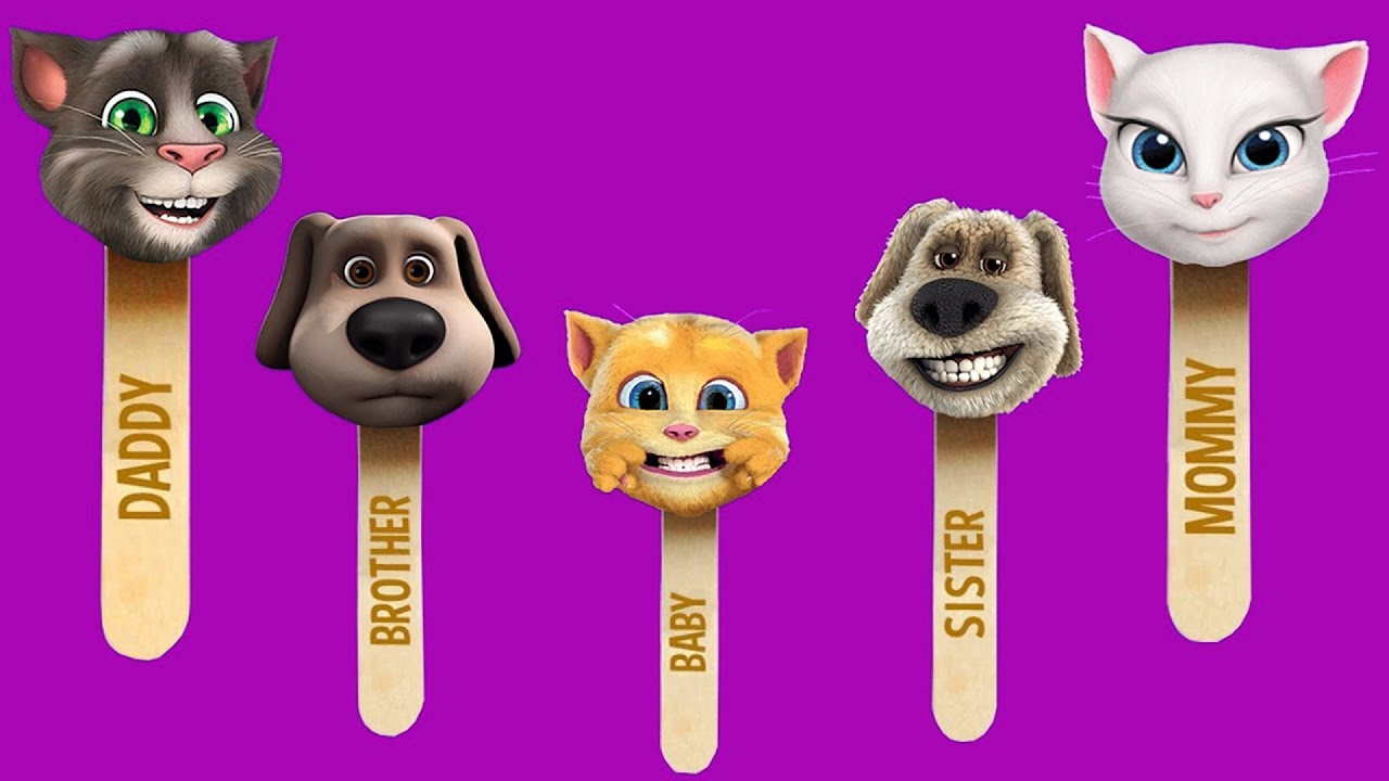 Talking Tom and Ice Cream Finger Family Talking Tom Nursery Rhymes ...