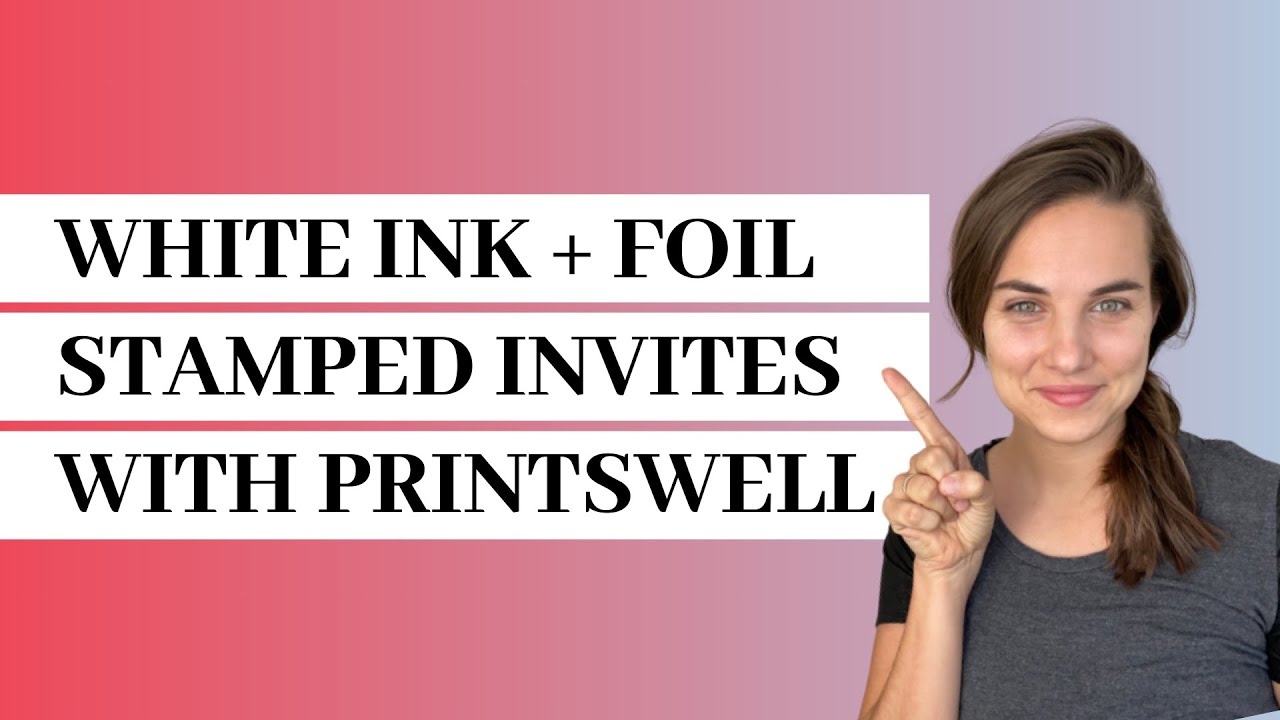 White Ink + Foil Stamped Invitations with PrintsWell Fulfillment - YouTube