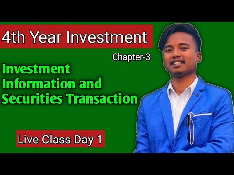 Investment Information and Securities Transaction// Investment Chapter ...