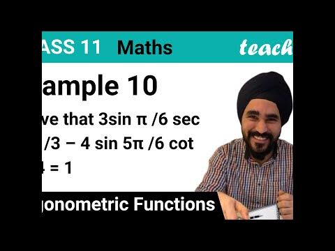 Example 10 - Prove that 3sin pi/6 sec pi/3 - 4 sin 5pi/6 - Teachoo - YouTube