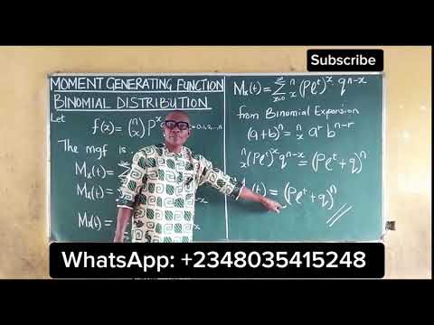 Moment Generating Function of Binomial Distribution @content-academy ...