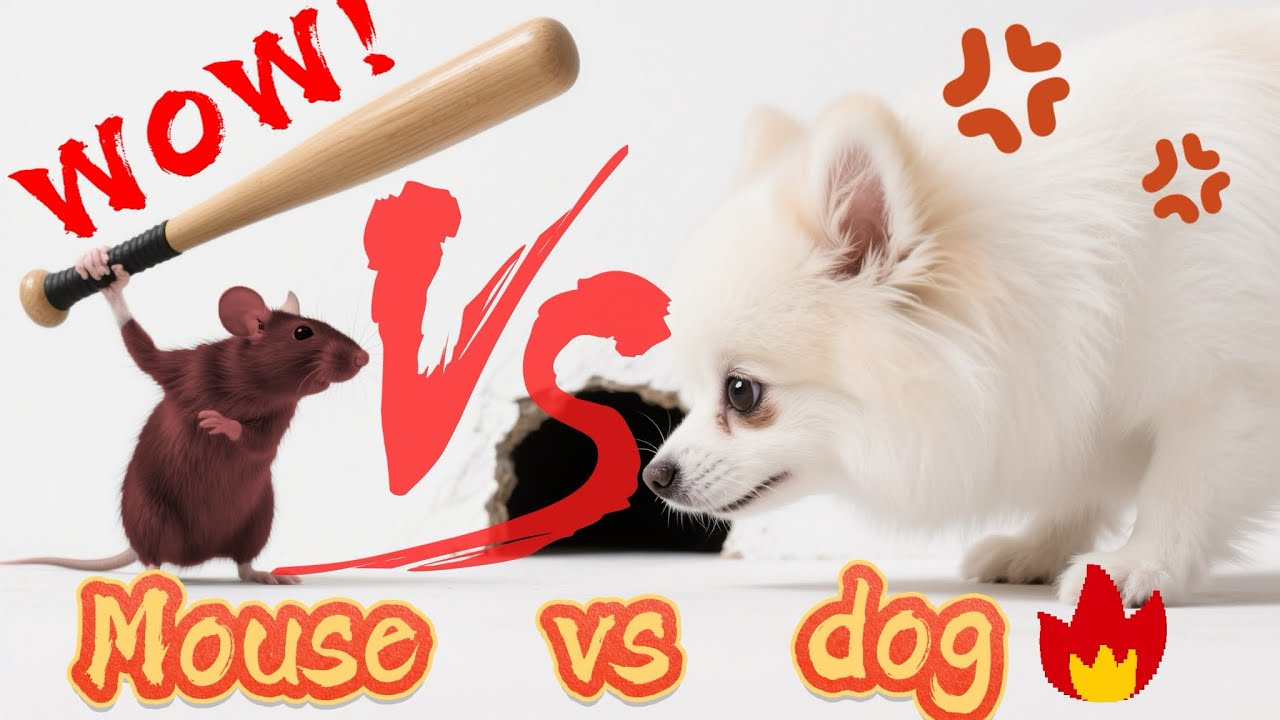 Dog VS mouse,Who will win?#smartnico #funny #puppy #nicopomeranian # ...