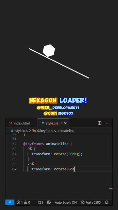 😲 Wow! See how to make a hexagon loading animation in 20 seconds! ⏱️ # ...