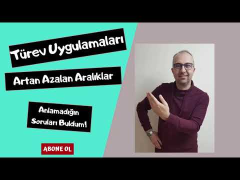 Türev uygulamaları I Artan azalan aralıklar  I #ayt #matematik #türev