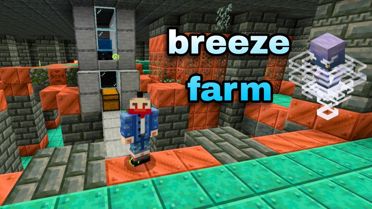 Minecraft EASY breeze farm tutorial - get keys and breeze rod - YouTube