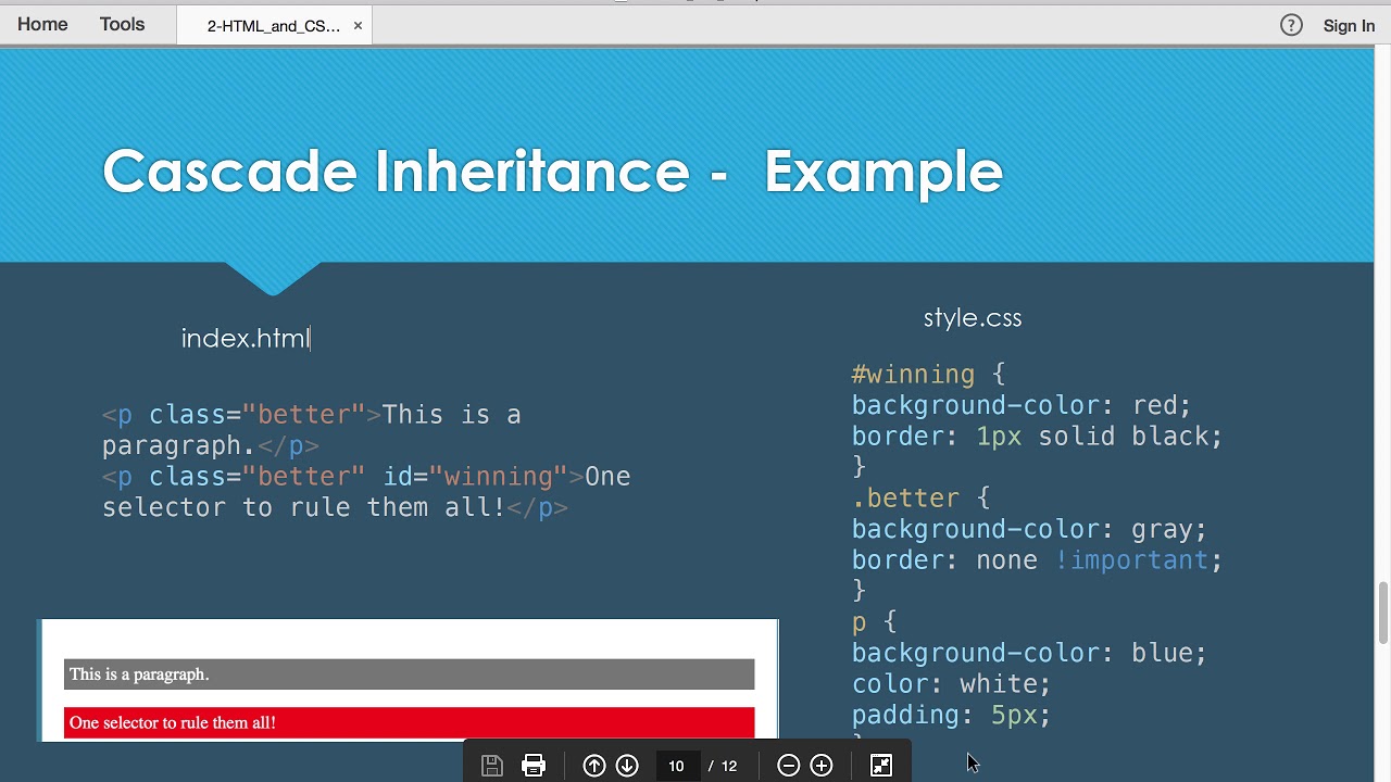 Progra Web 2 Css 8 Inheritance 1 Youtube