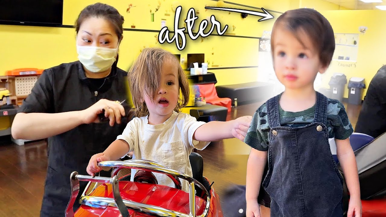 UNCOMFORTABLE Interaction During My 3rd Baby's FIRST Haircut! - YouTube