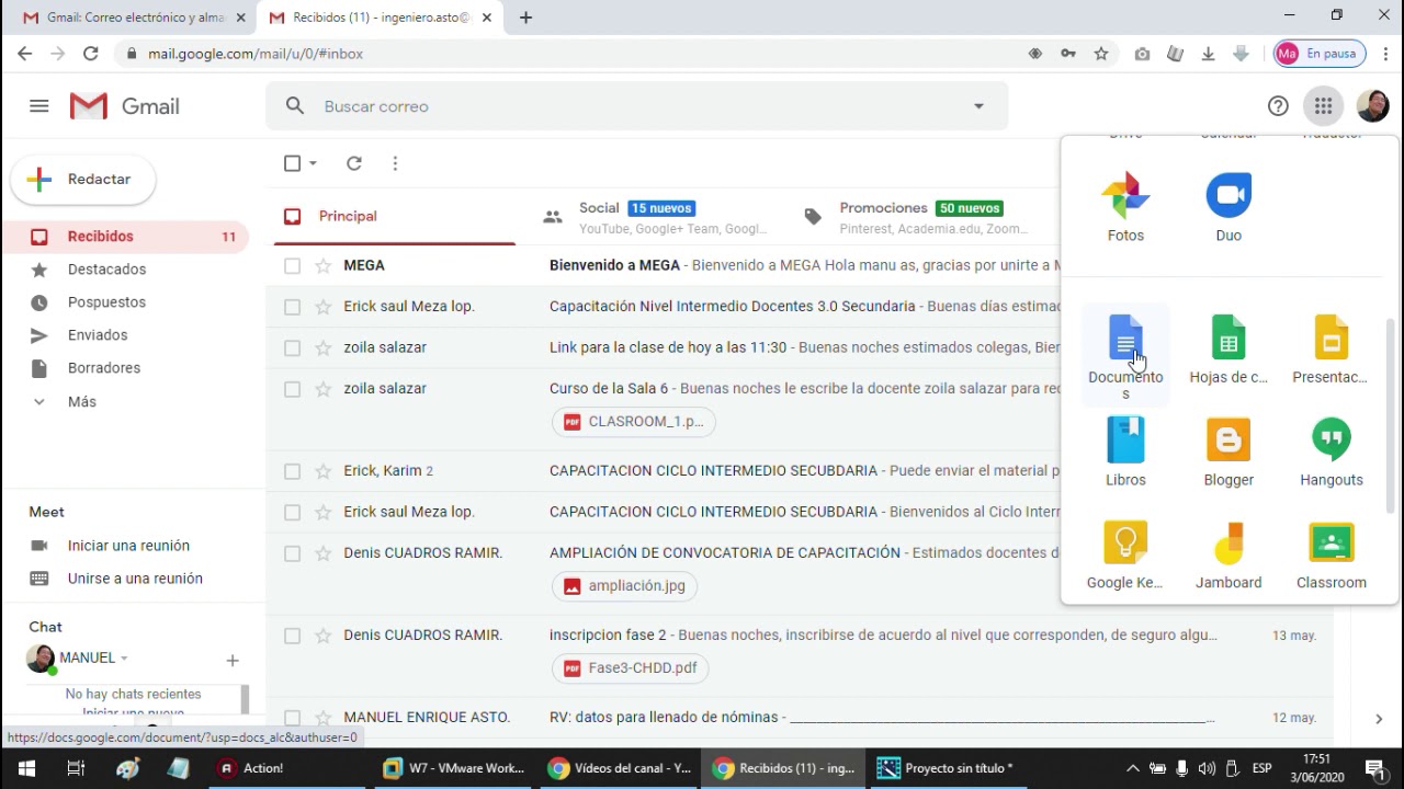 Usar word via correo gmail - YouTube