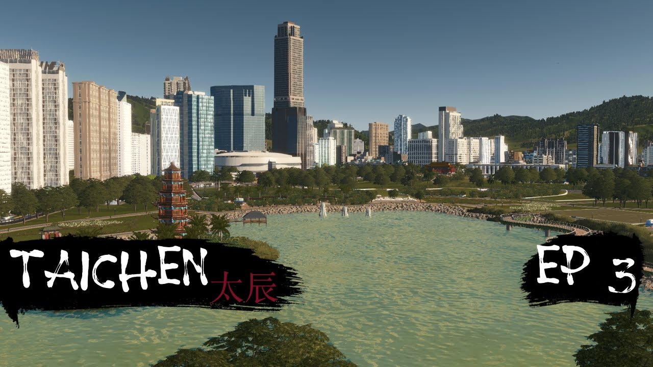 Taichen: Huge Central Park - Cities Skylines | Timelapse | EP3 - YouTube