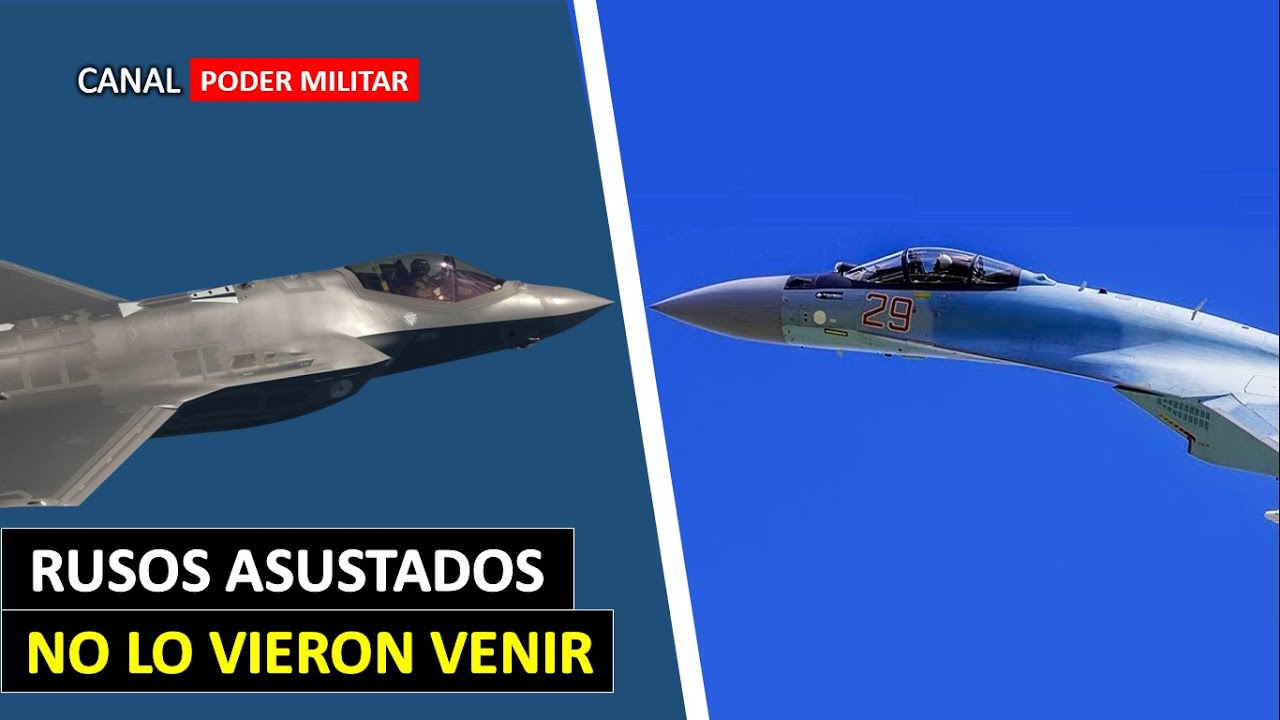 2 F-35 ESPANTAN a 2 Su-35 y 2 Su-34 - YouTube