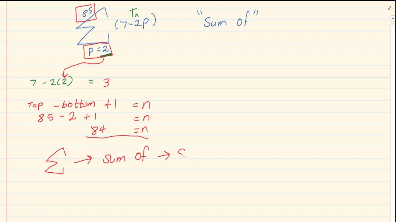 Grade 12: Number Patterns: Introduction to Sigma Notation - YouTube