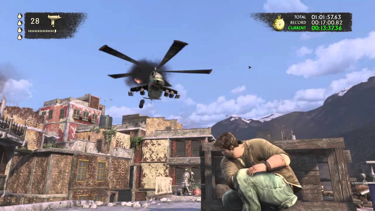 Uncharted 2 Helicopter Attack (Doughnut Drake edition) - YouTube