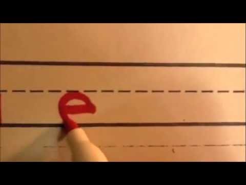 EASY PRINTING - Lower Case e (Handwriting Without Tears ) - YouTube