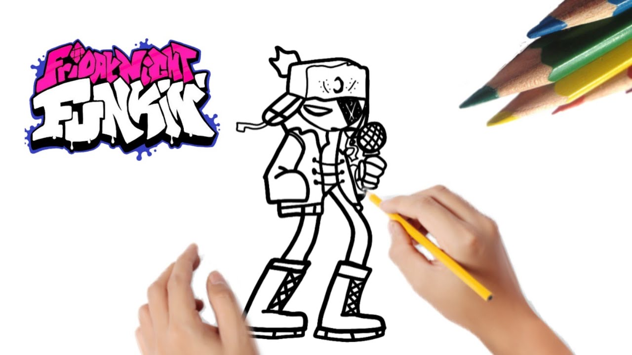 Como dibujar a RUV de FNF fácil paso a paso - YouTube