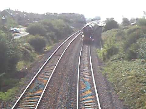 Tornado steam locomotive and train at Pyle, South Wales - YouTube