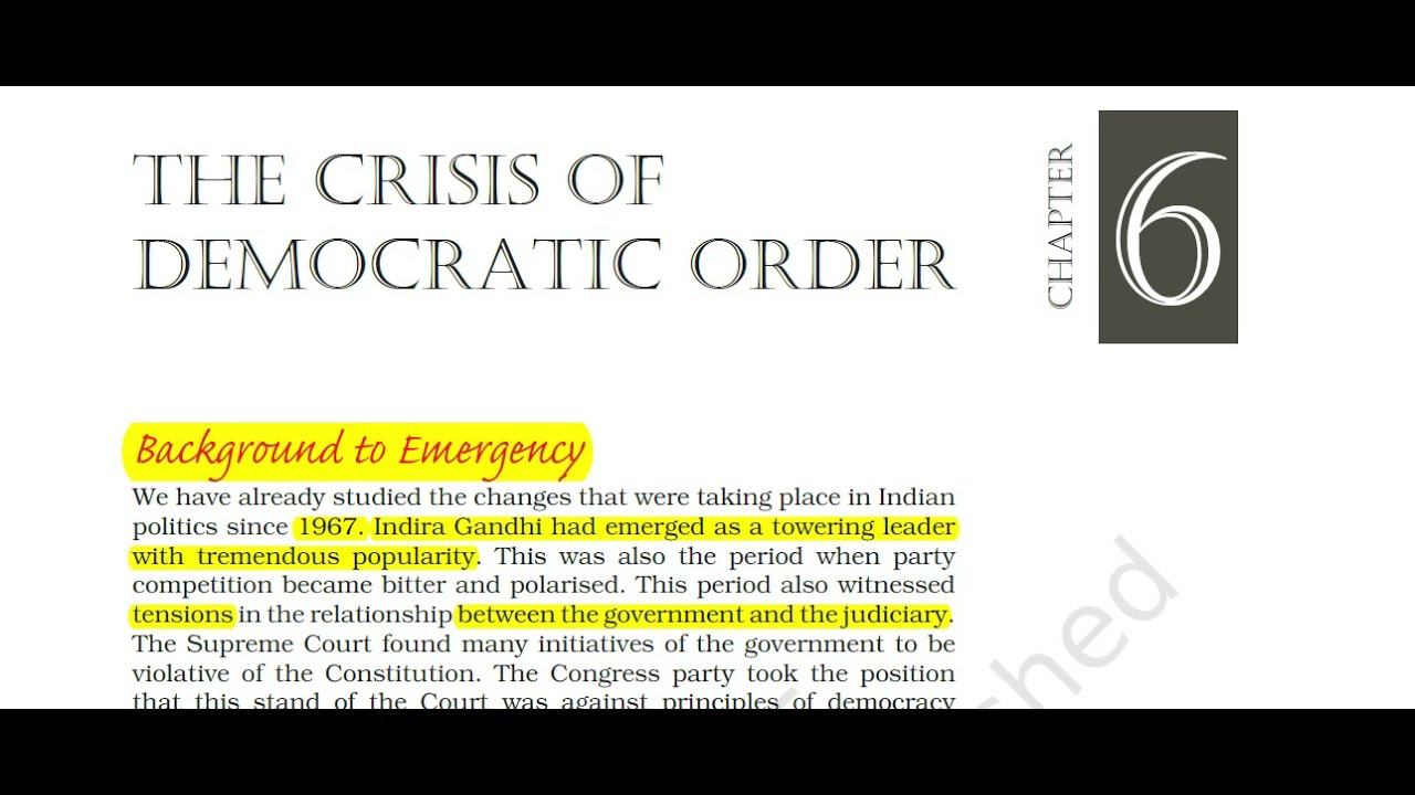 THE CRISIS OF DEMOCRATIC ORDER // CBSE CLASS 12 POLITICAL SCIENCE ...