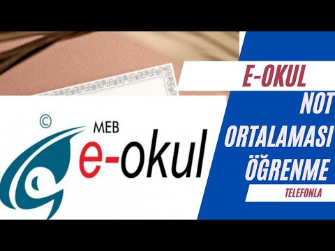 e okuldan VBS uygulamasından öğrenci not ortalaması öğrenme (TELEFONDAN)