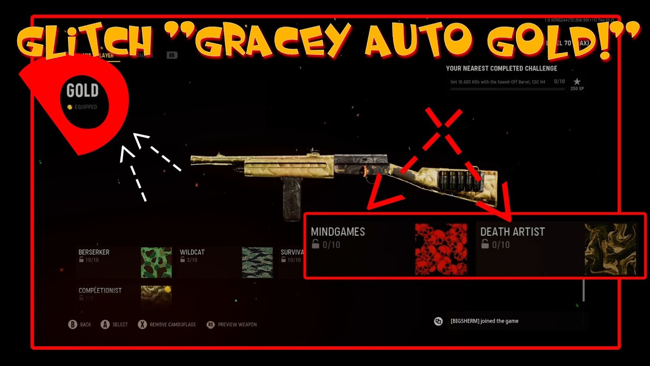 MY "GRACEY AUTO" SHOTGUN "GLITCHED GOLD!" PLAYING WITH THIS LOADOUT IN ...