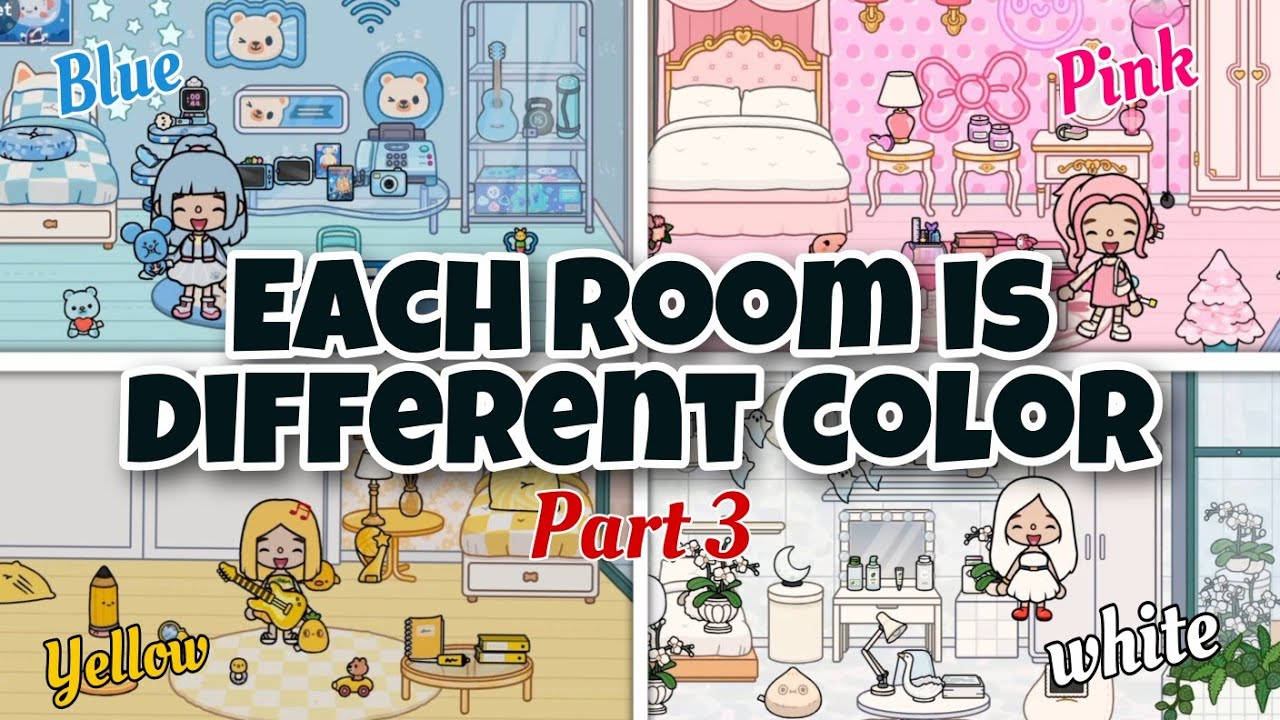 Each room is a different color 😱💖 Toca boca house design 😍 part 3 ...