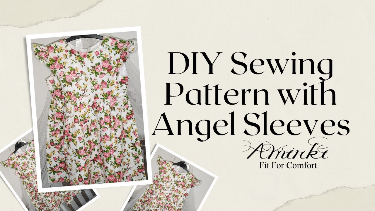 DIY Angel sleeve dress (using Amirki Patterns) - YouTube