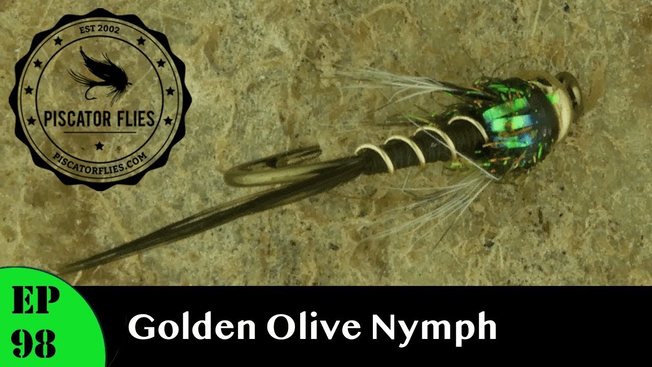 Fly Tying the Golden Olive Nymph Fly for Trout and Grayling - Ep 98 PF ...