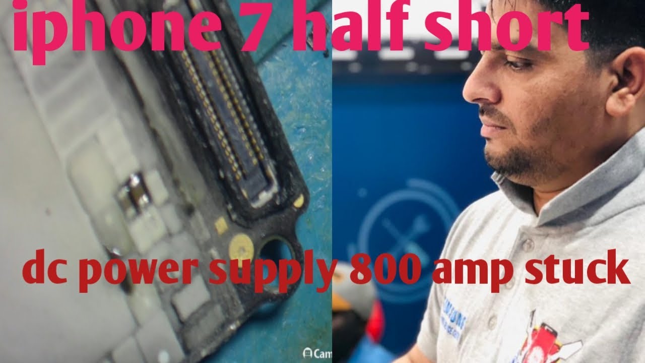 iphone 7 half short /dc power supply 800 amp stuck - YouTube