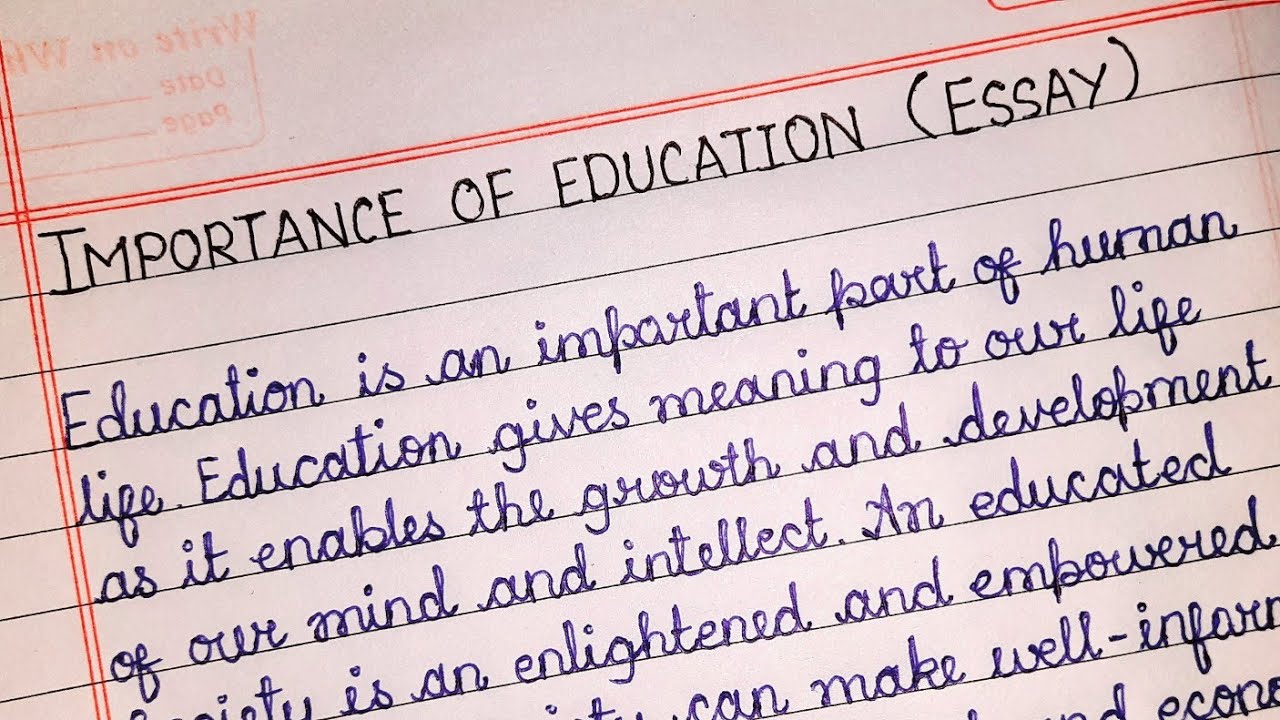 Importance of Education || Short Essay on Iportance of Education ...