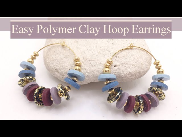 Easy Hoop Earrings with Polymer Clay 3 Free Sculpey Premo Color Recipes YouTube