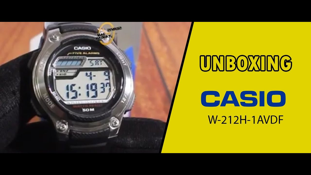 JAM TANGAN CASIO GENERAL W 212H 1AVDF / W-212H-1AVDF UNBOXING ...