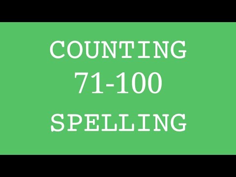 71-100 COUNTING WITH SPELLING.SEVENTY ONE-ONE HUNDRED.সেভেনটি ওয়ান ...