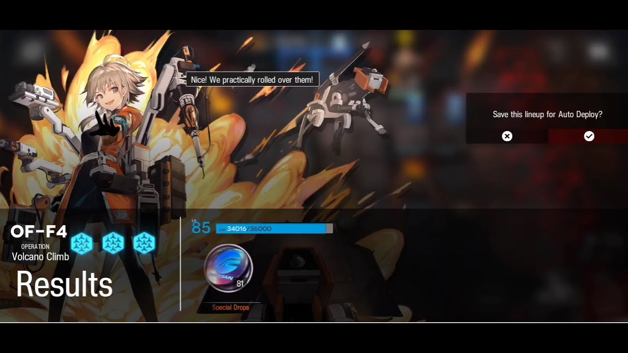 [Arknights] OF-F4 Gameplay Rhine Lab Squad; 3 Operators Run Magallan ...