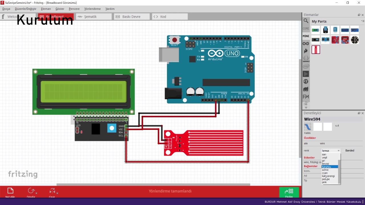 Arduino Etkinlik 10 | HW-038 Su Seviye Sensöründen Alınan Veri İle LCD ...