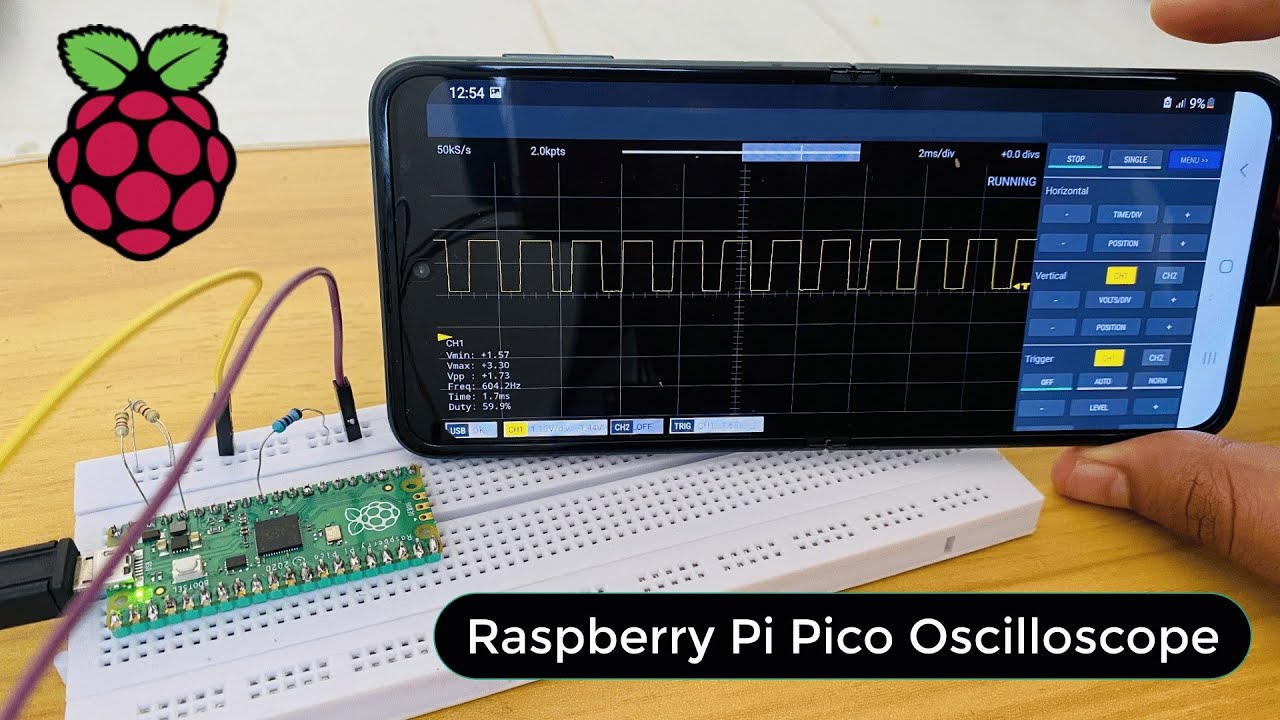 Diy Smartphone Oscilloscope Using Raspberry Pi Pico Youtube