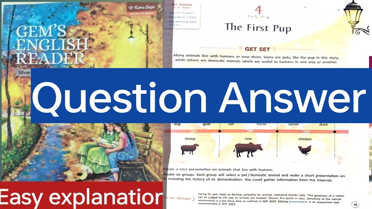 Class -8|| L-4The first pup || Question answers|| silver jubilee edition #english# ...