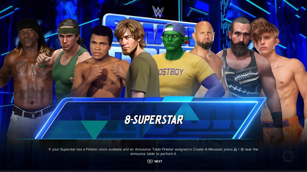 [WWE 2K24] Custom Matches | 8-Superstar Smash Up | Iron Man 30 Min Full ...