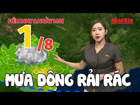Dự báo thời tiết mới nhất đêm nay và ngày mai 1/8 | Dự báo thời tiết mới nhất hôm nay #thoitiet