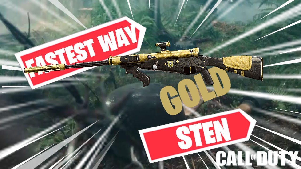 CALL OF DUTY: Vanguard how to get gold camo for STEN - YouTube