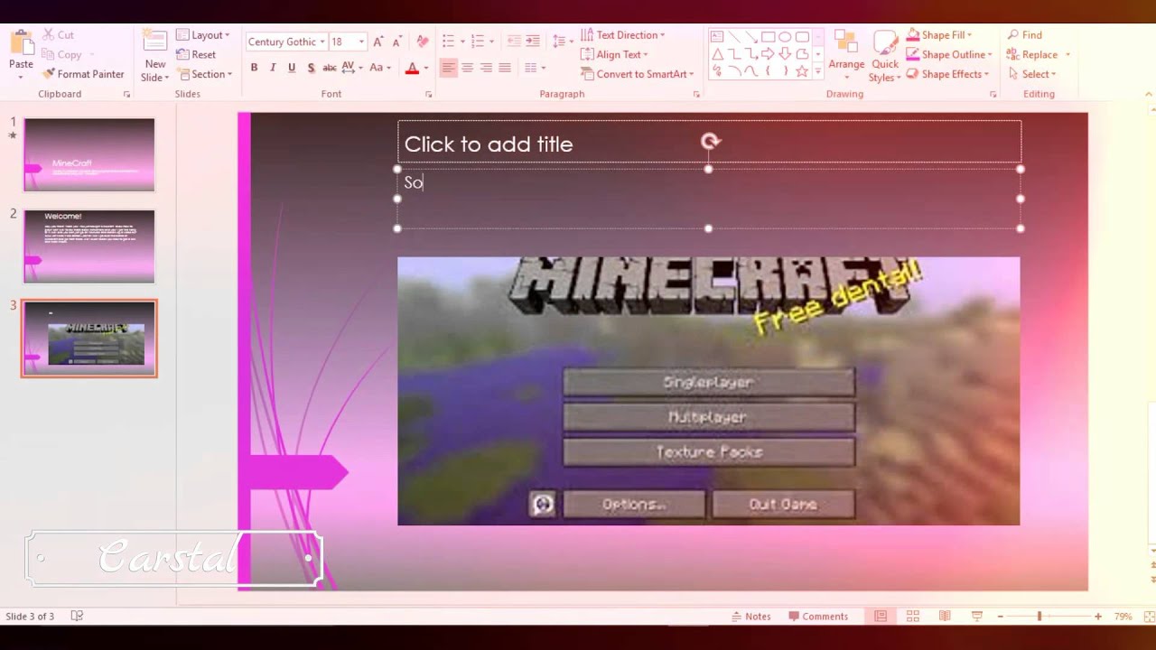 Minecraft PPT Template